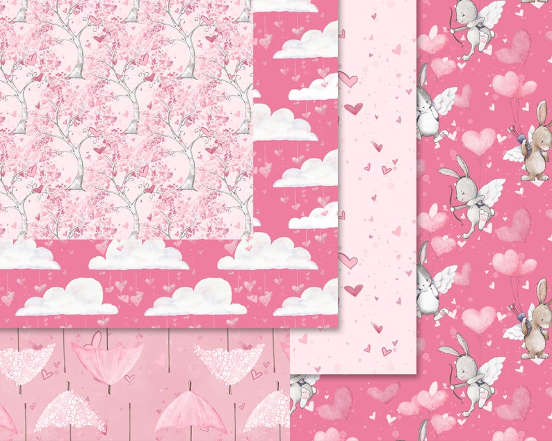 Valentine Digital Papers 26 Seamless Patterns Full of Hand | Etsy