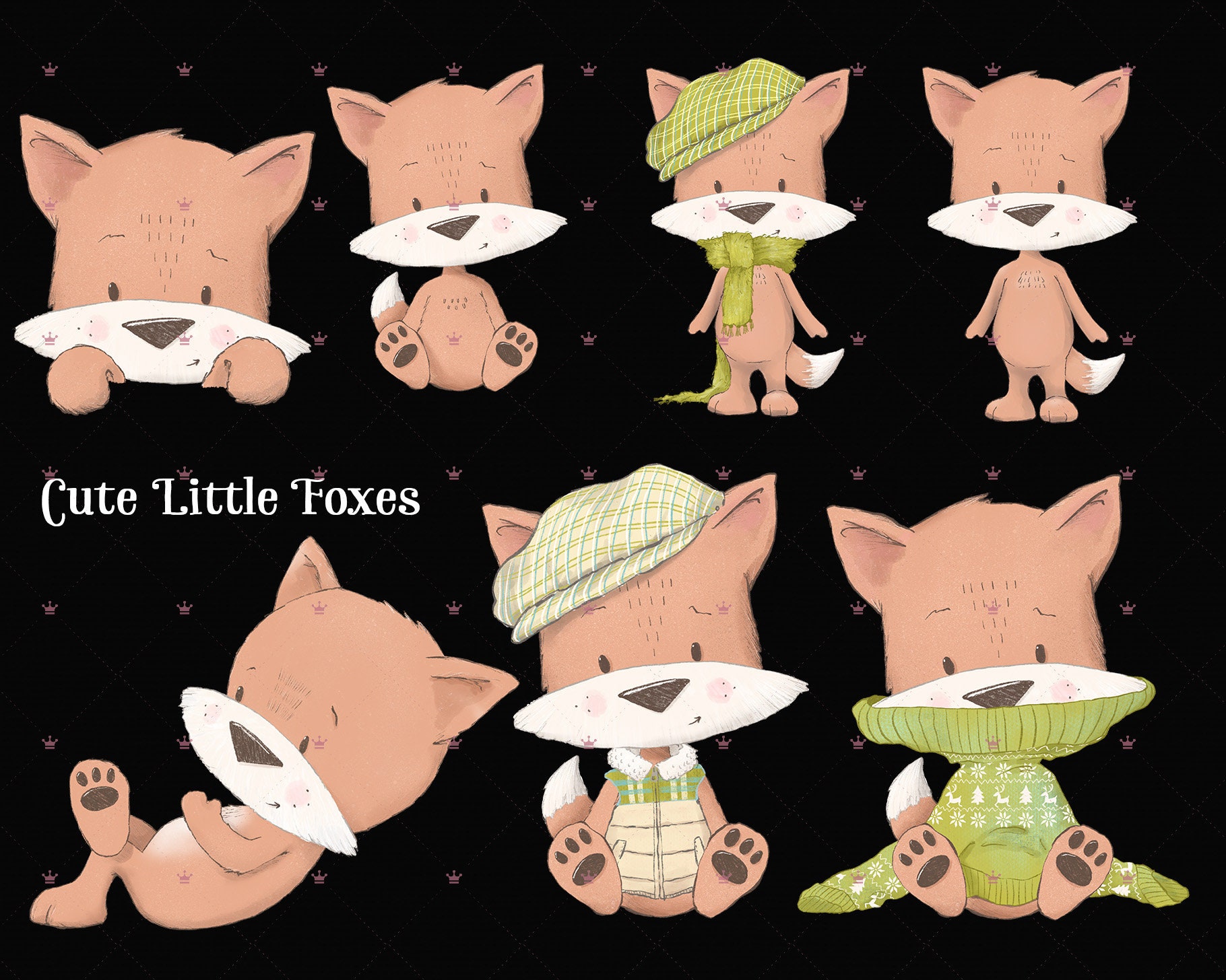 Cute Fox Clipart Fox Clipart Fox PNG Fox Illustration - Etsy