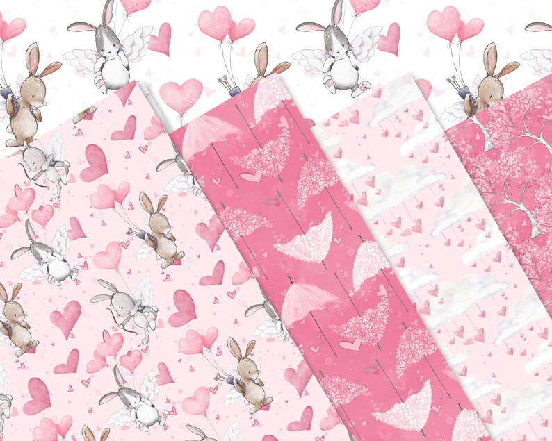 Valentine Digital Papers 26 Seamless Patterns Full of Hand | Etsy