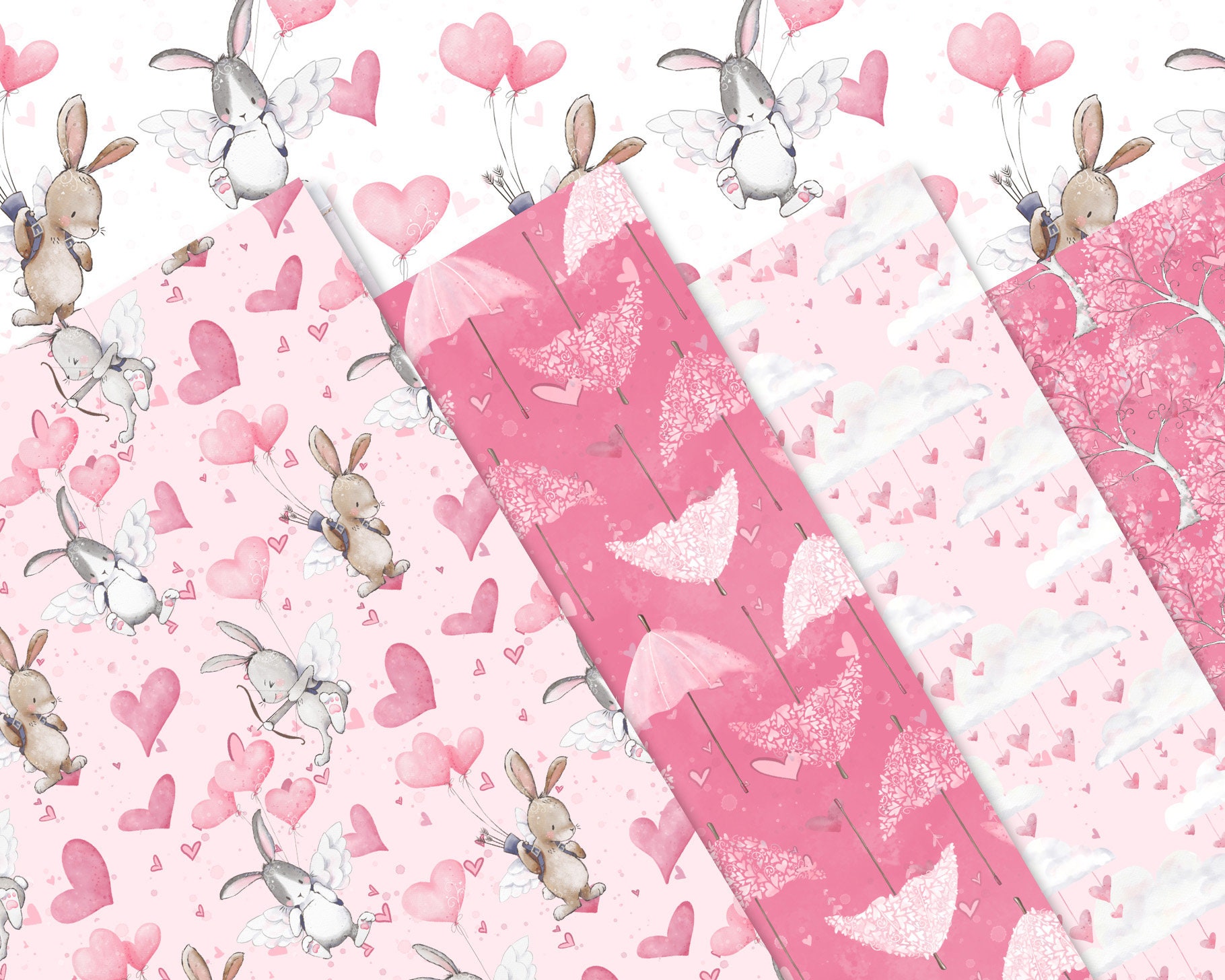 Valentine Digital Papers 26 Seamless Patterns Full of Hand | Etsy