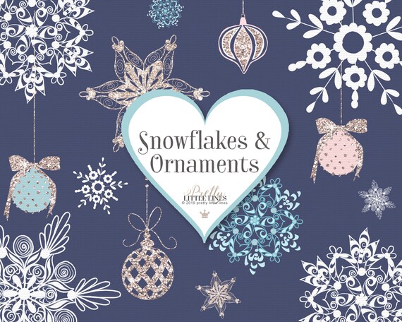Snowflake Christmas Ornament Clip Art