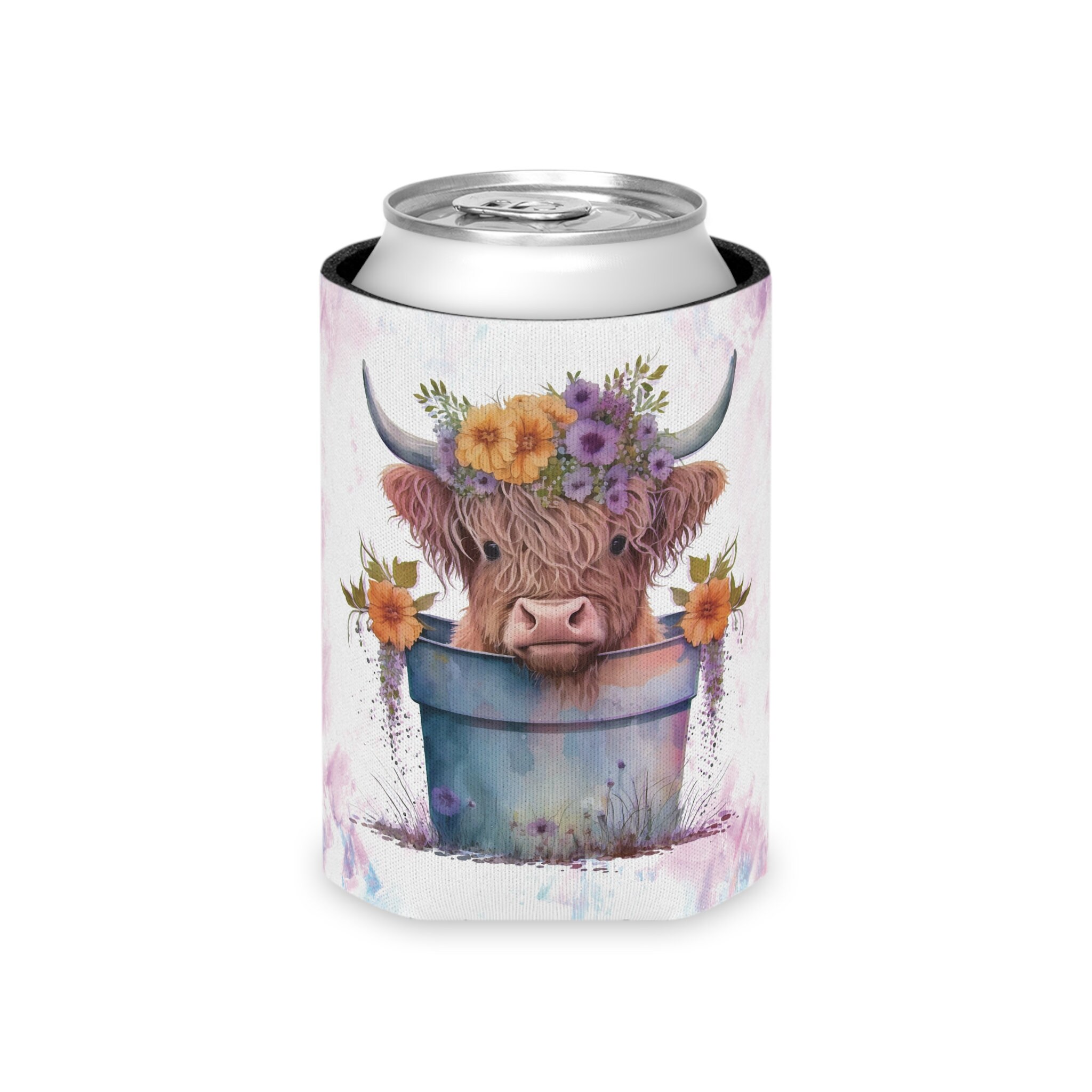 Highland Cow Cozie (2 Sizes), Highland Cow Can Cooler, Highland Cow ...