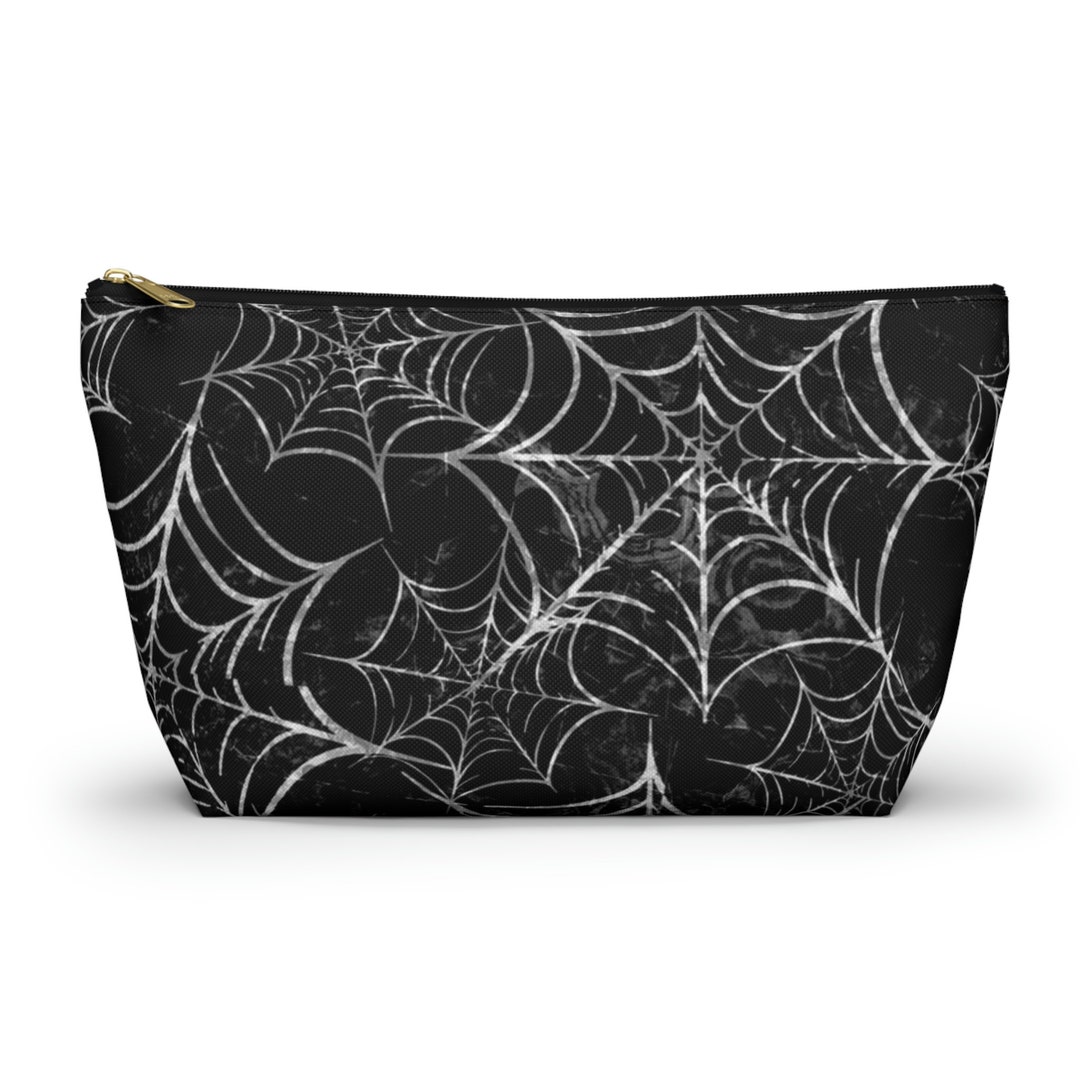 Spiderweb Makeup Bag 2 Sizes, Halloween Makeup Bag, Web Cosmetic Bag ...
