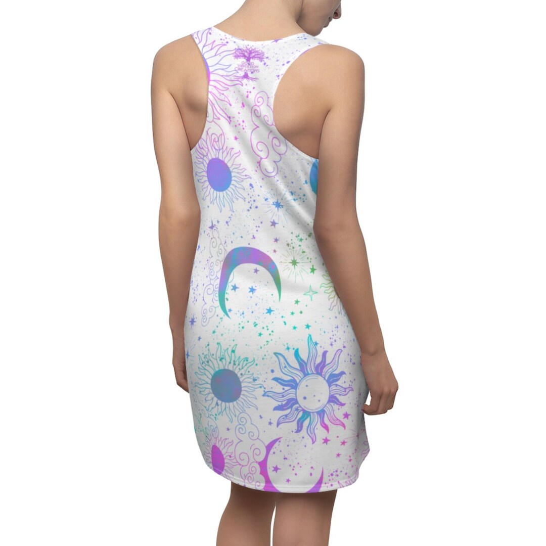 Rainbow Galaxy Dress, Pastel Astrology Dress, Festival Dress, Zodiac ...