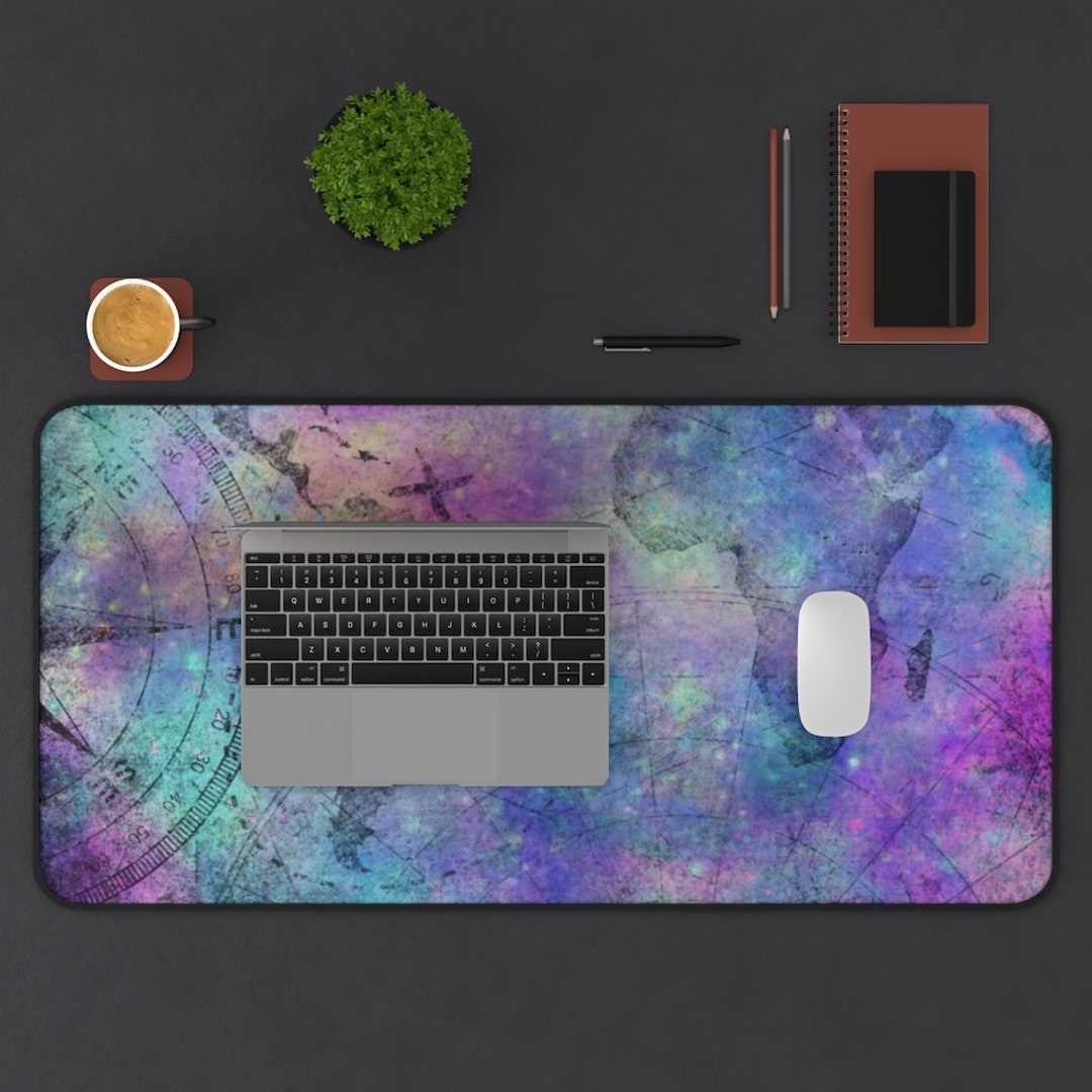 Map Desk Mat 3 Sizes, Compass Desk Mat, Pirate Desk Mat, Galaxy Desk ...