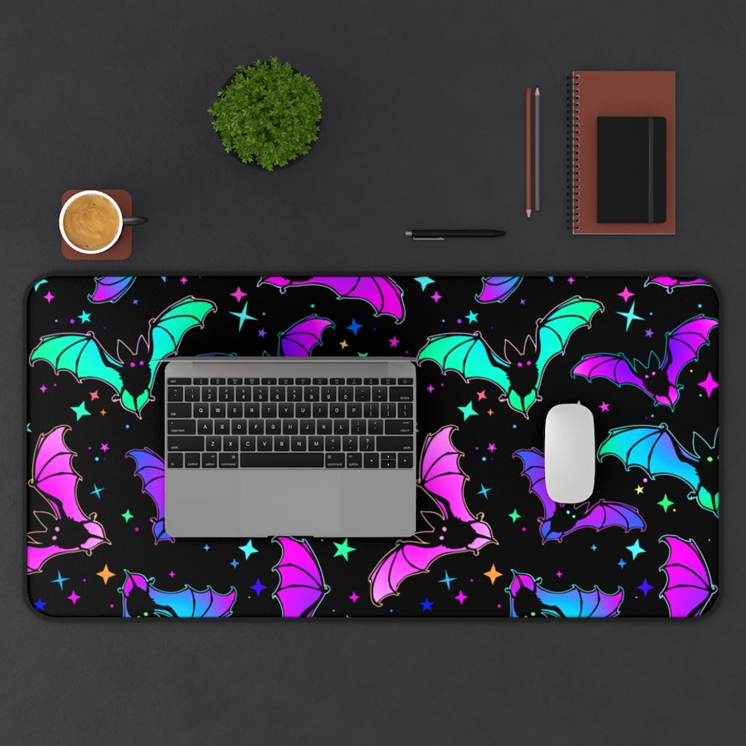Bat Desk Mat 3 Sizes, Star Desk Mat, Bat Desk Pad, Halloween Office ...