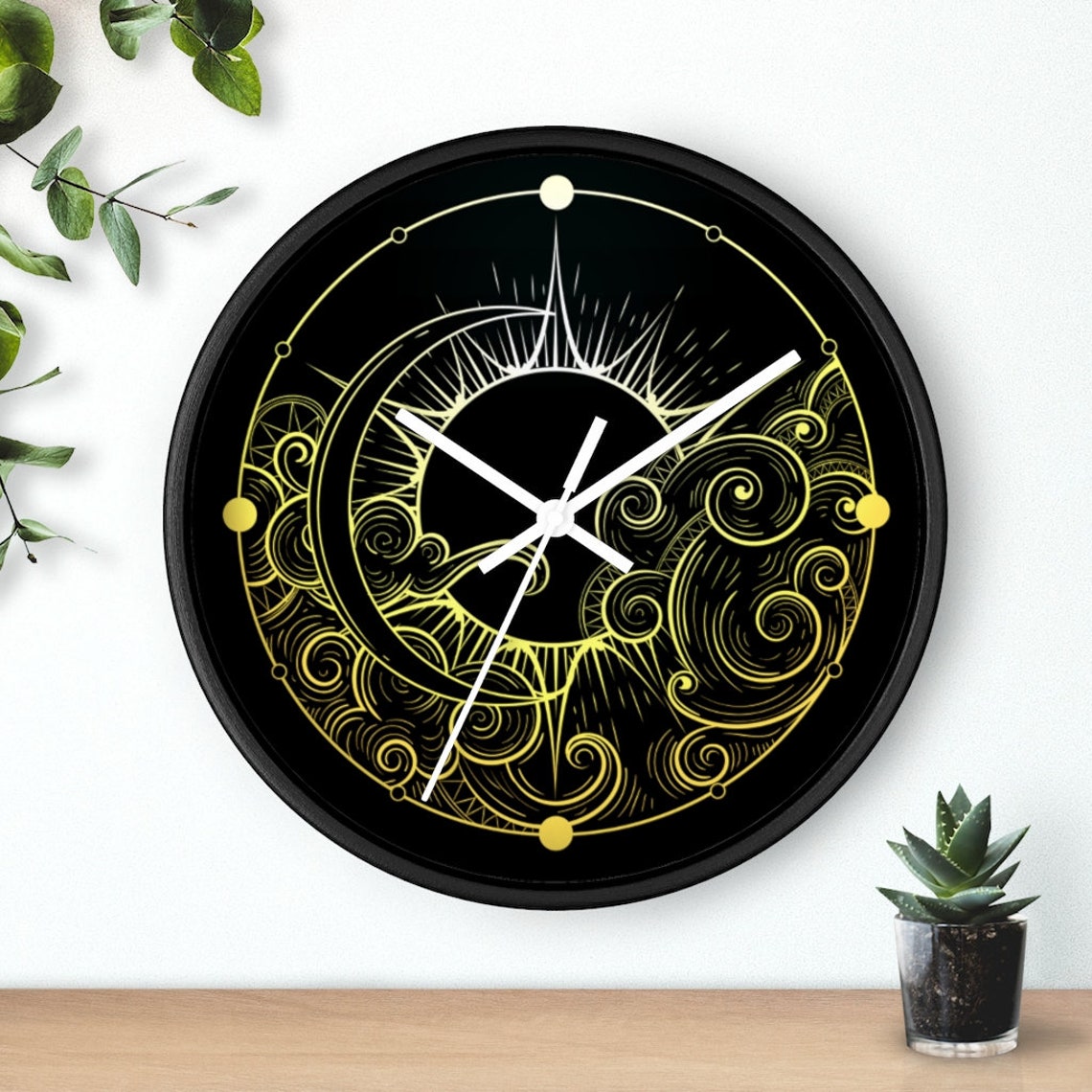 Sun and Moon Clock 10 Wall Clock Astrology Decor Wall | Etsy