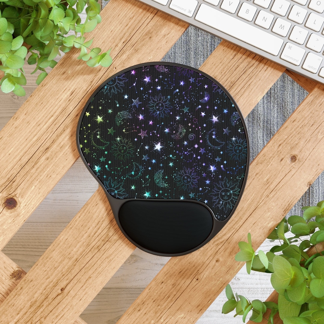 Rainbow Galaxy Mousepad, Wrist Rest Mouse Pad, Galaxy Mousepad, Rainbow ...