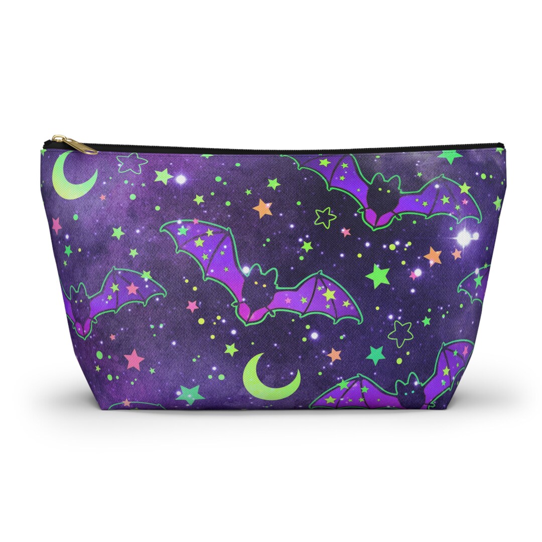Bat Toiletry Bag (2 Sizes), Halloween Cosmetic Bag, Bat Makeup Bag ...