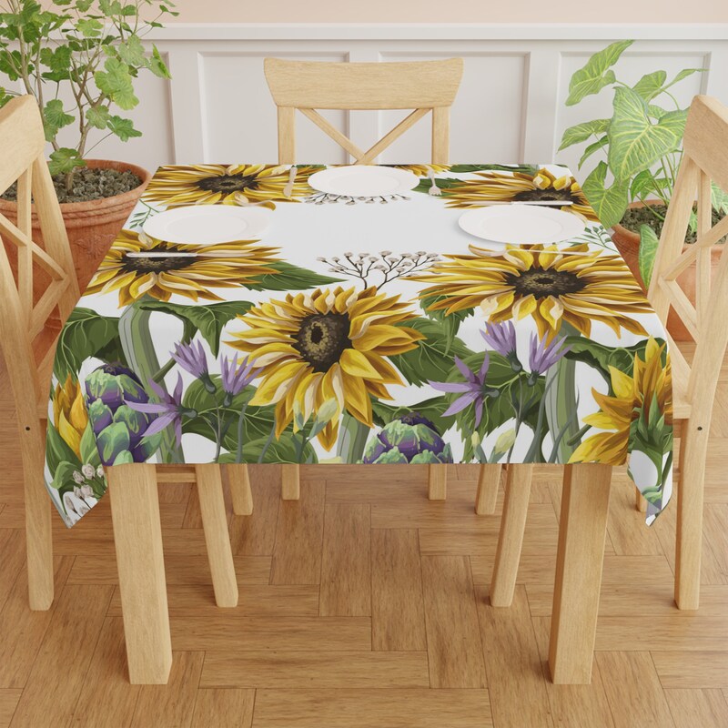 Sunflower Tablecloth - Etsy