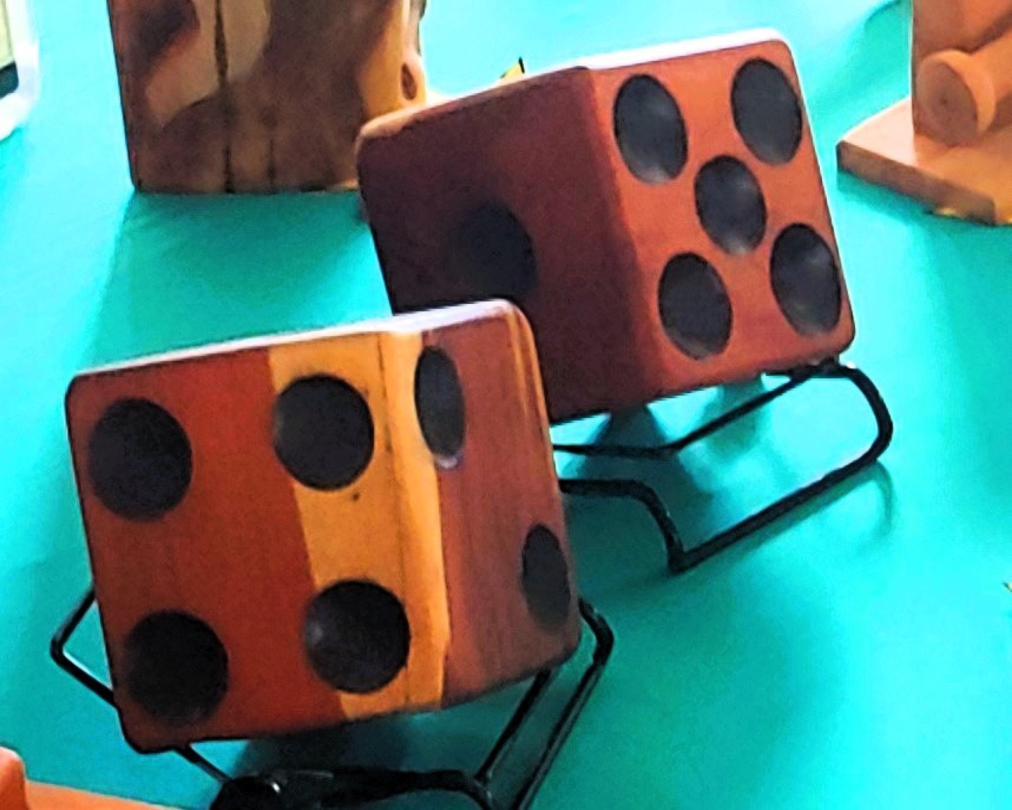Hand Carved Cedar Dice 4 Dice Giant Wooden Dice - Etsy