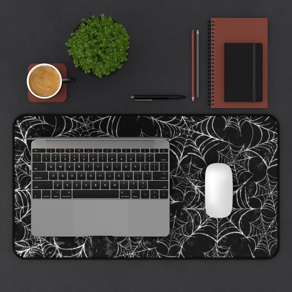 Spiderweb Desk Mat ANY Color You Want Halloween Desk Mat - Etsy