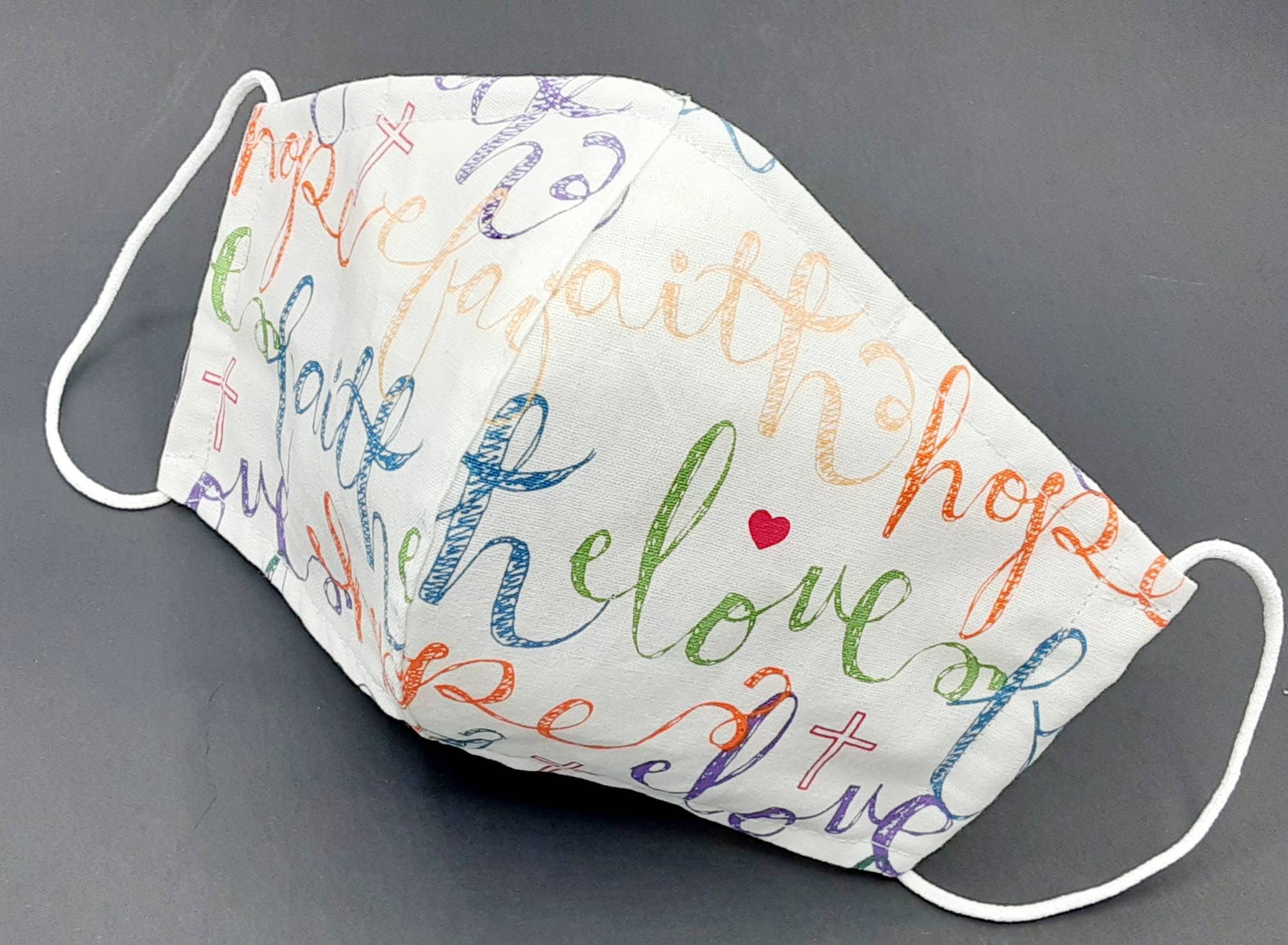 Faith Hope Love Face Masks With Nose Wire. Triple-layer. - Etsy