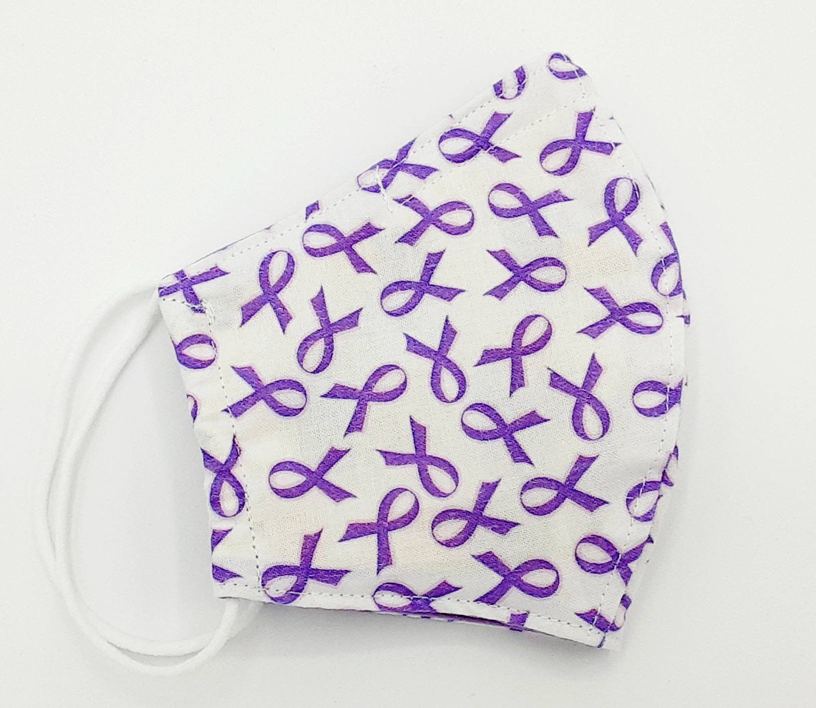Purple Ribbons Triple-layer Face Masks. Washable Comfortable - Etsy