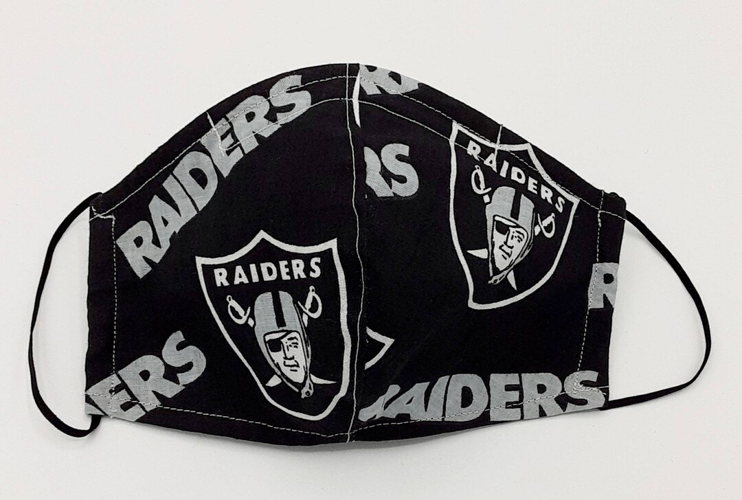 Las Vegas Raiders Unisex Face Masks. Triple Layers Cotton. Made in the ...