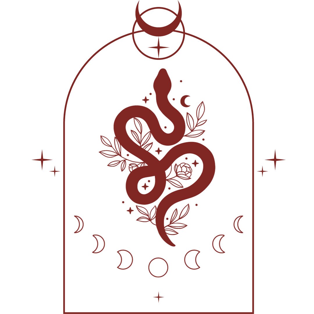 Moon Snake, Snake Sticker, Vinyl Sticker, Laptop Stinker, Stanley ...