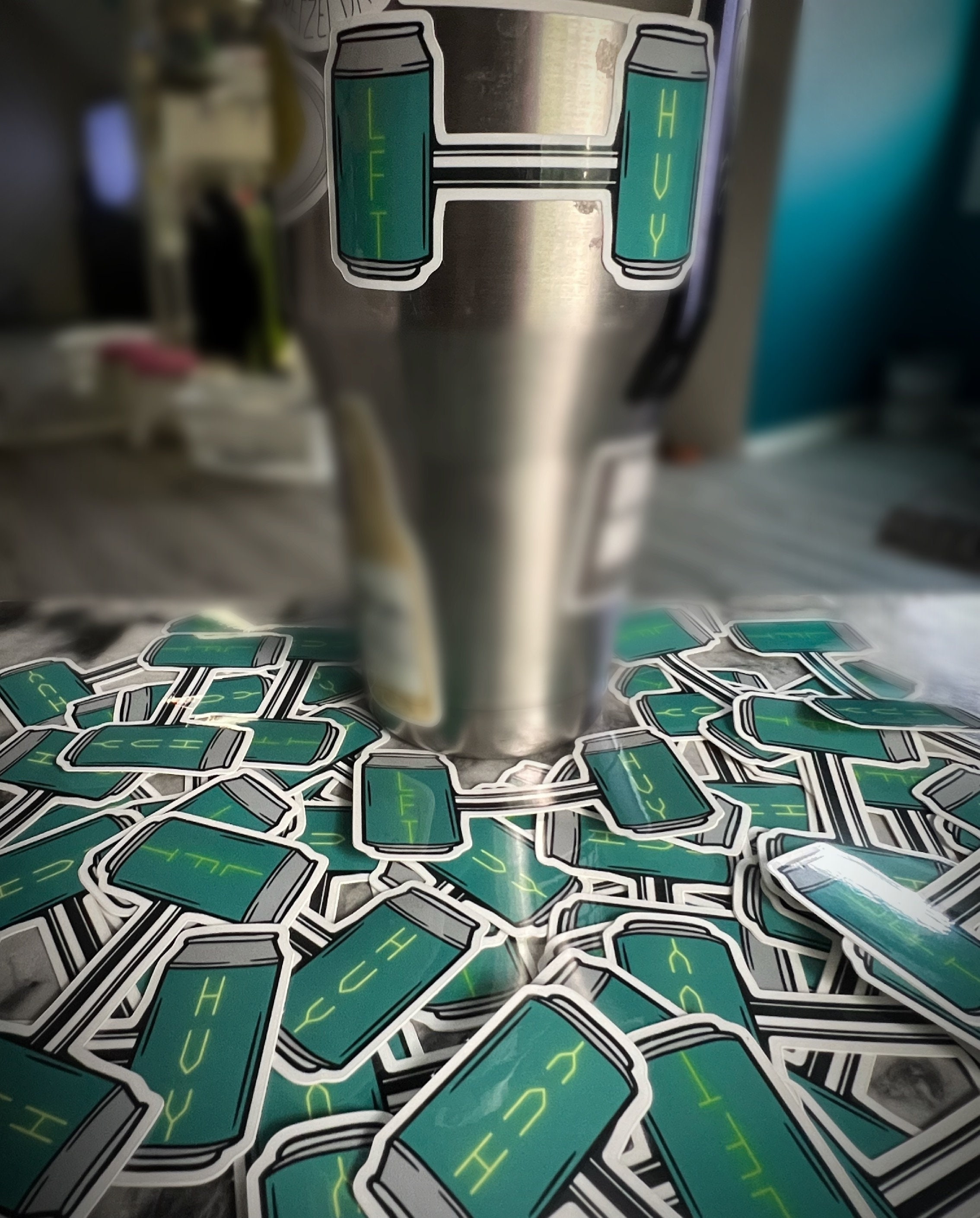 Lift Heavy beer Sticker, Beer Sticker, Lifting Sticker, Beer and ...