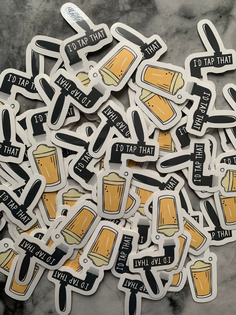I'd Tap That Beer Sticker | Etsy
