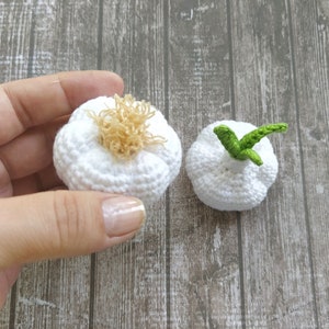 Crochet Garlic Pattern, Amigurumi Garlic Toy, Crochet Vegetables ...