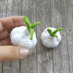 Crochet Garlic Pattern, Amigurumi Garlic Toy, Crochet Vegetables ...