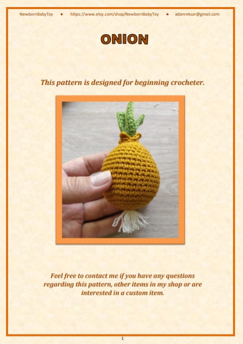 Сrochet Onion Pattern Amigurumi Onion Crochet Vegetables | Etsy