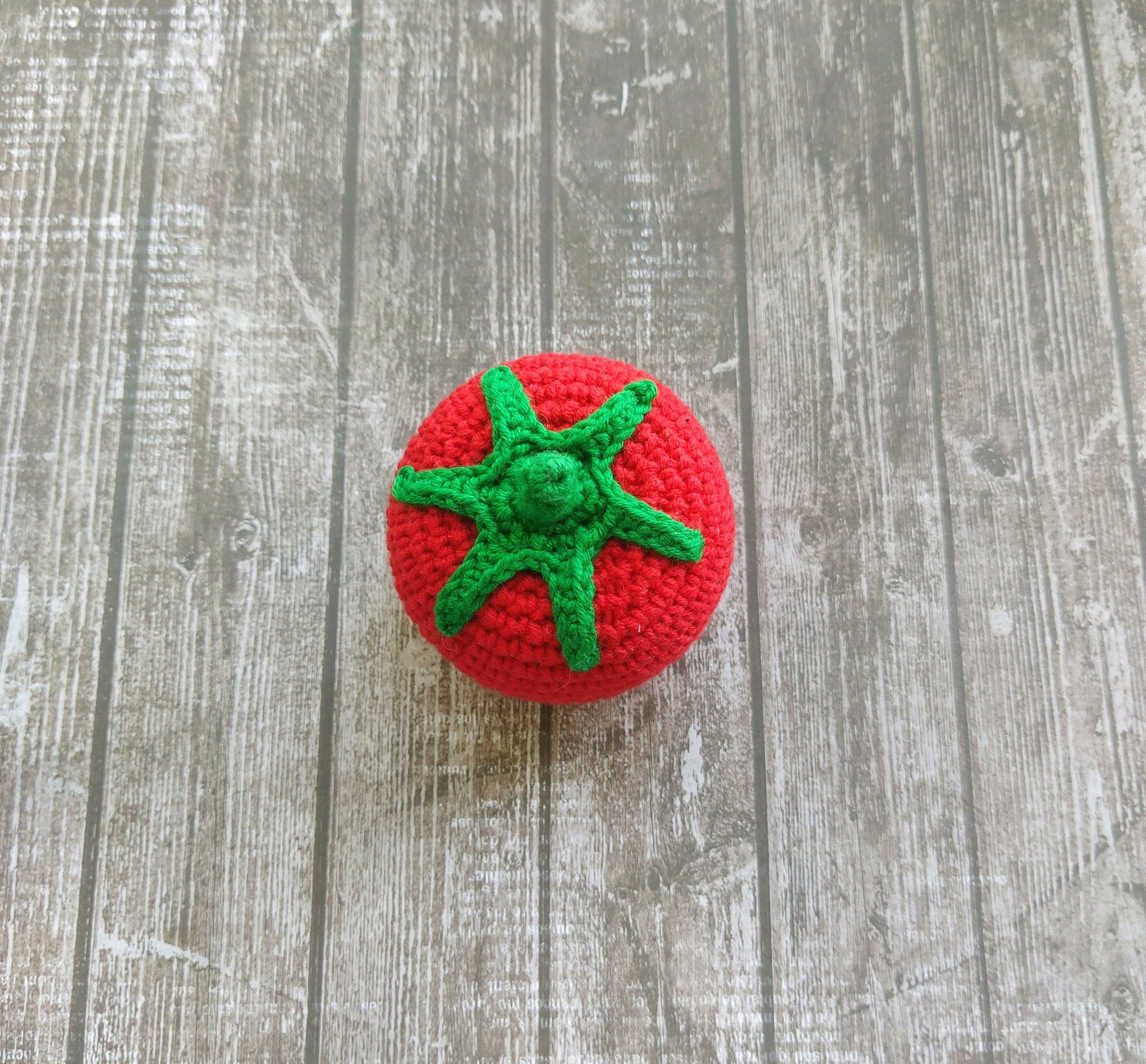 Crochet tomato pattern Amigurumi tomato play food toy | Etsy