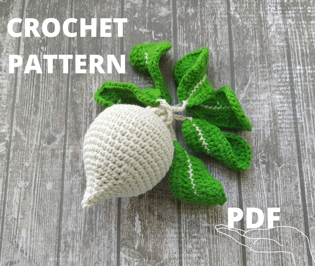 Crochet Turnip Toy, Amigurumi Turnip Pattern, Crochet Play Food Pattern ...