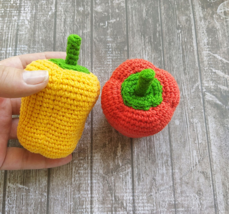 Crochet Bell Pepper Pattern Amigurumi Bell Pepper Play Food - Etsy