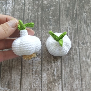 Crochet Garlic Pattern, Amigurumi Garlic Toy, Crochet Vegetables ...