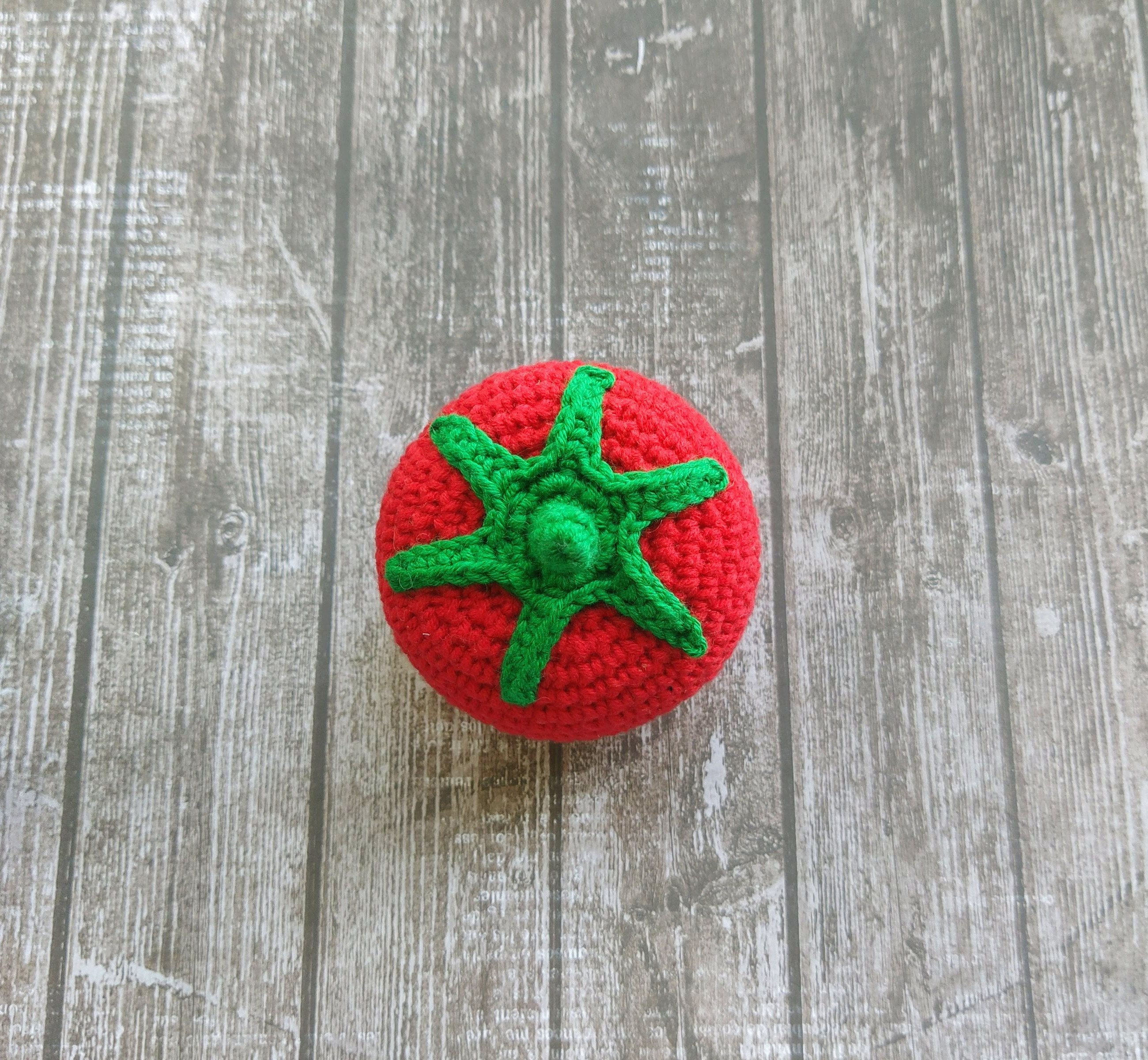 Crochet tomato pattern Amigurumi tomato play food toy | Etsy