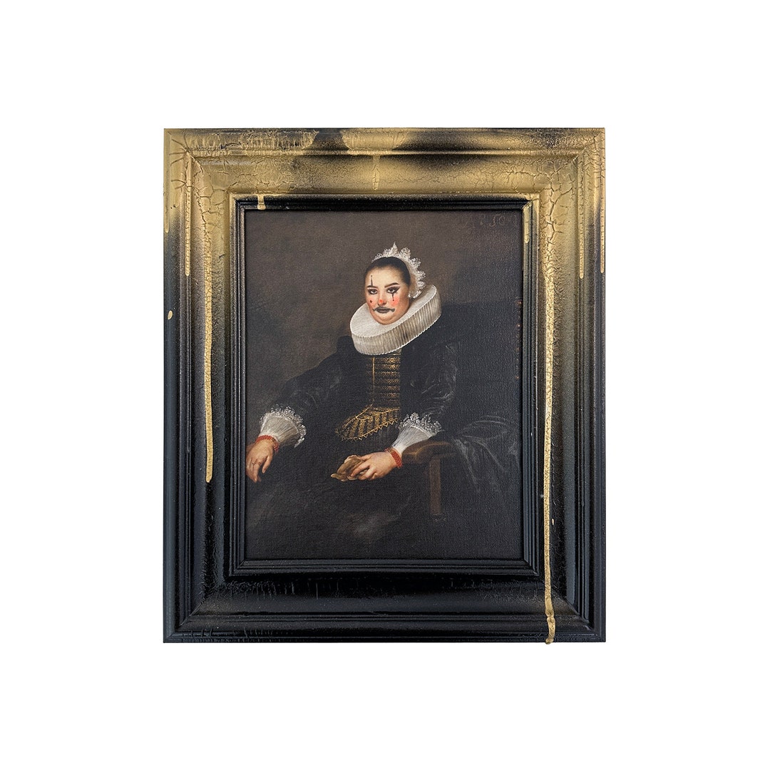 Portrait of a Lady Glam Makeup Custom Embellished Black and Gold ...