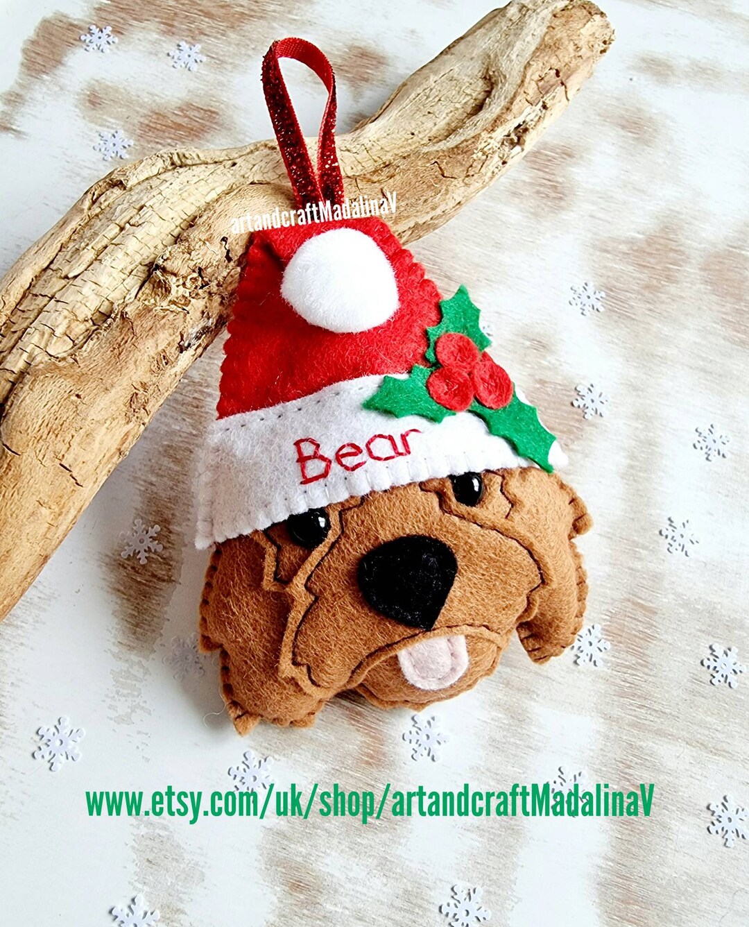 Cockapoo Personalised Christmas Dog Decoration - Etsy UK