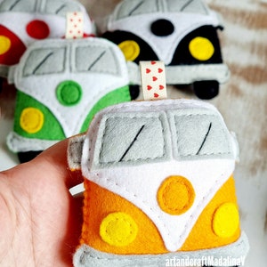 Personalised Camper Van, Campervan Felt Decoration, Retro Campervan ...
