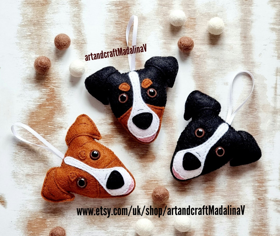 Jack Russell Personalised Christmas Dog Decorations - Etsy UK