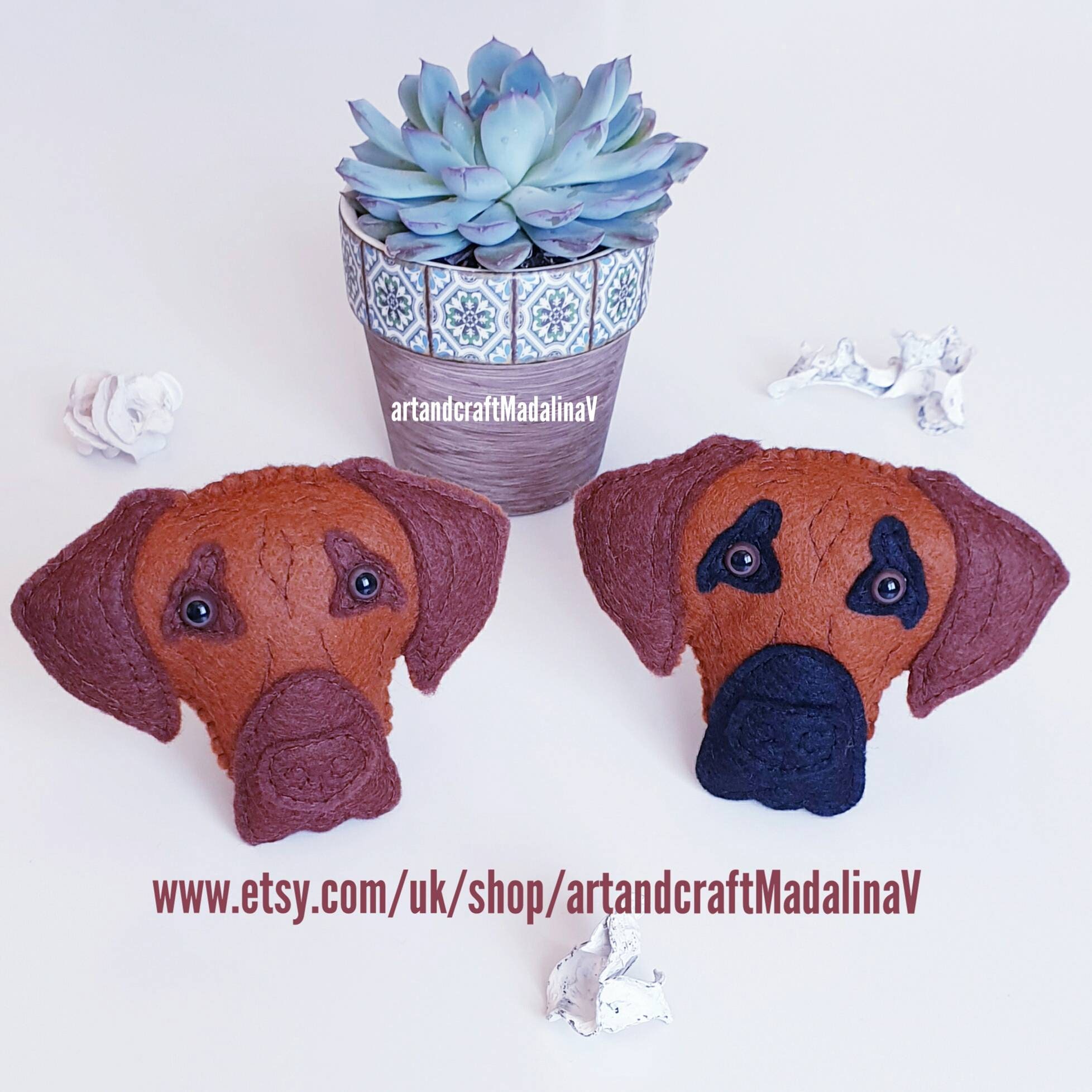 Rhodesian Ridgeback Personalised Christmas Ornament, Handmade Felt Dog ...