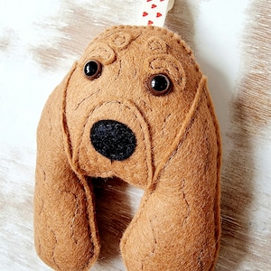 Personalised English Cocker Spaniel, Felt Cocker Spaniel Dog, Christmas ...