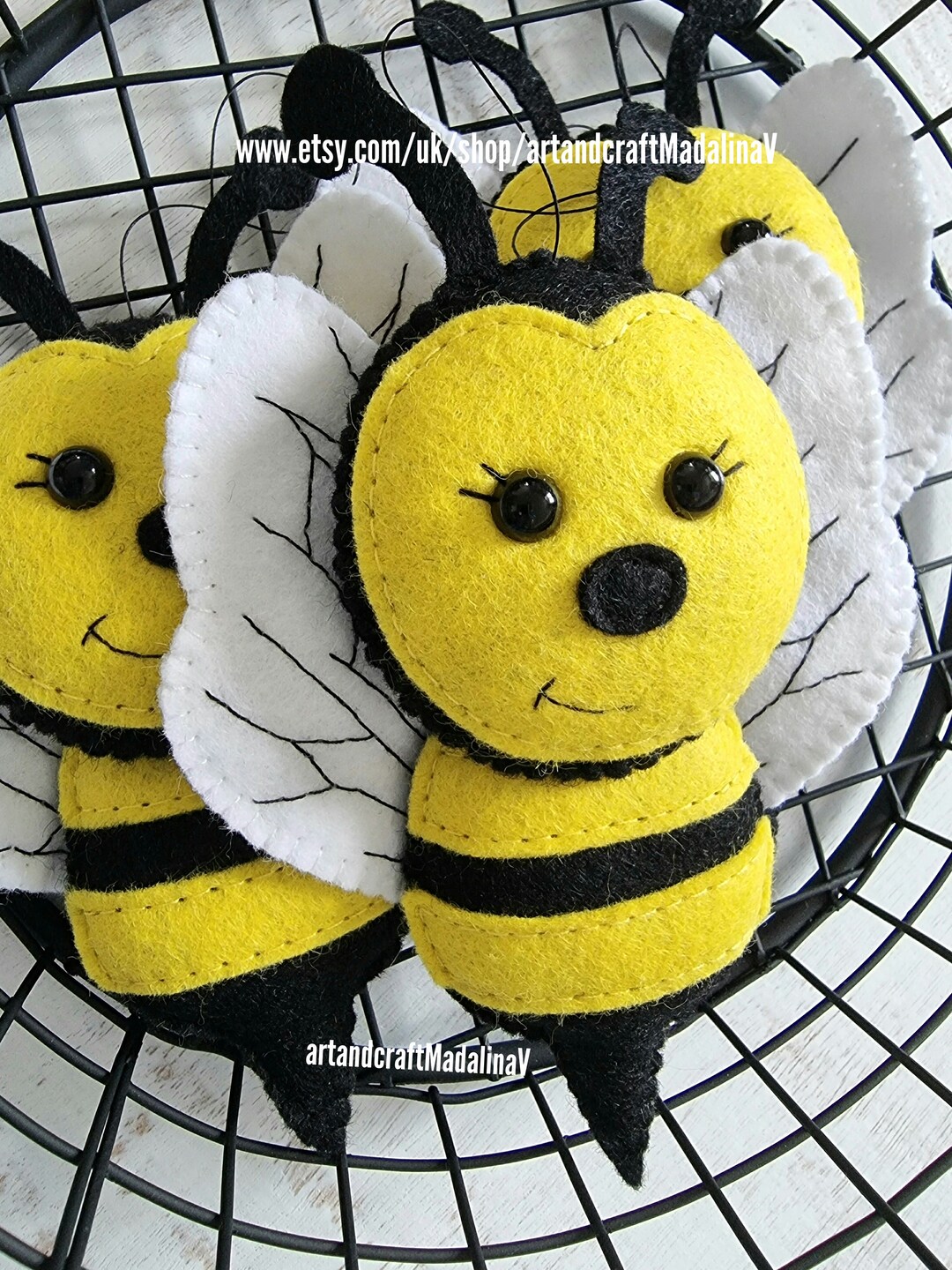 Bee, Bumblebee Felt Decoration, Bee Ornament,bee Unique Gift,nursery ...