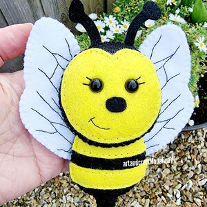 Bee, Bumblebee Felt Decoration, Bee Ornament,bee Unique Gift,nursery ...