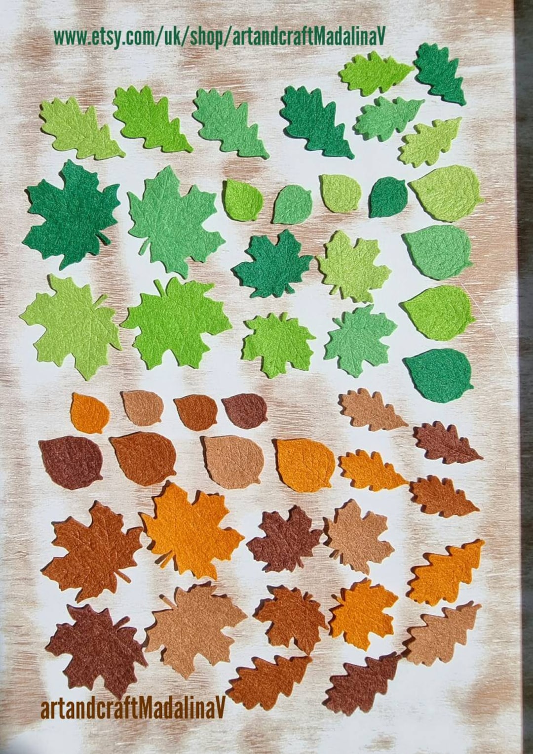 Leaves, Wool Blend Felt Leaves, Autumn, Woodland Theme, Craft Pack ...