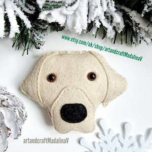 Labrador Retriever Dog Decoration, Labrador Felt Christmas Ornament ...