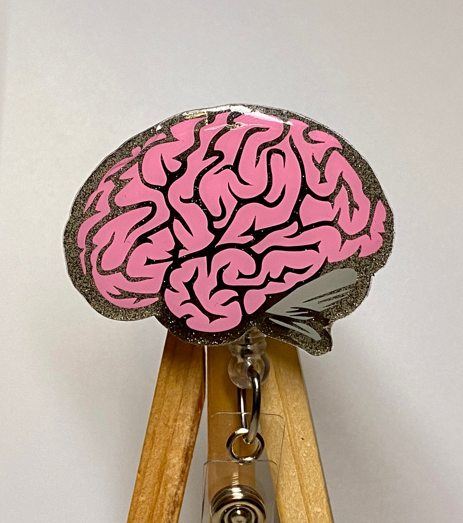 Brain Badge Reel |side View Brain Badge Reel |nurse Badge| Doctor Badge ...