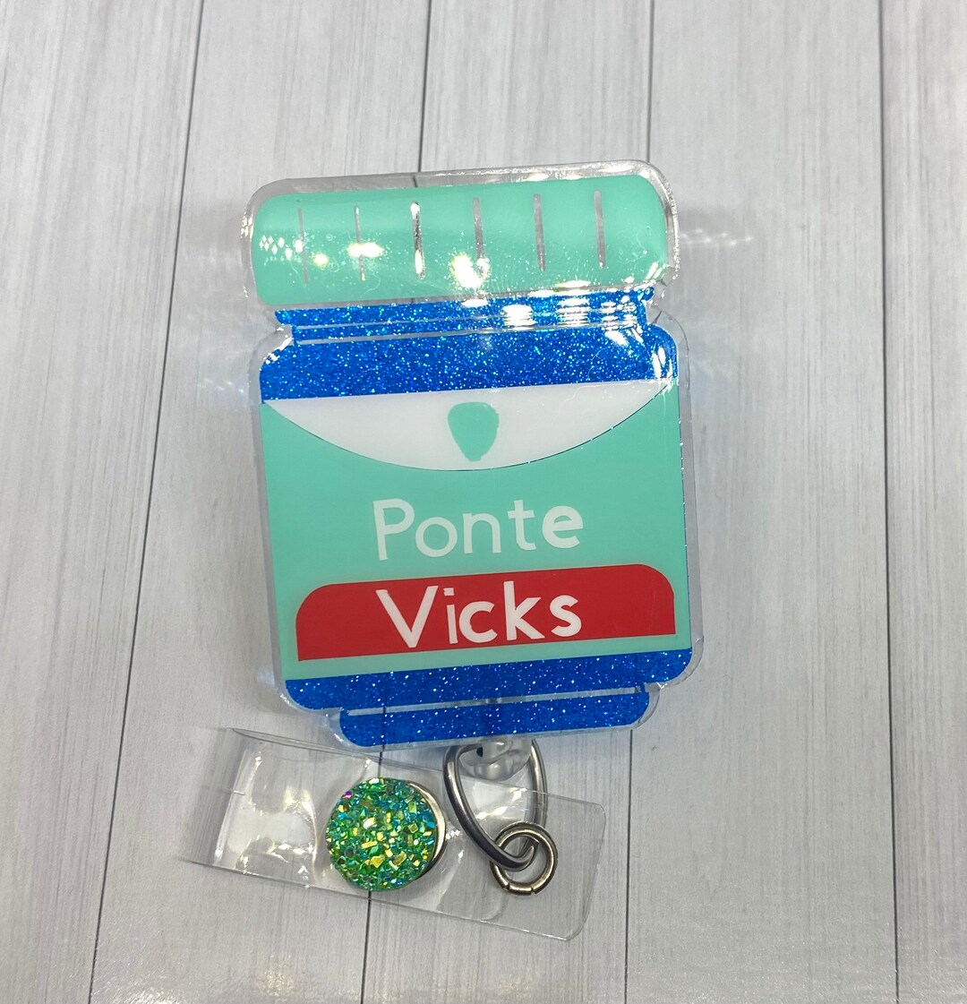 Medicine Jar Ponte Vicks Badge Reel Nurse Badge Nurses - Etsy