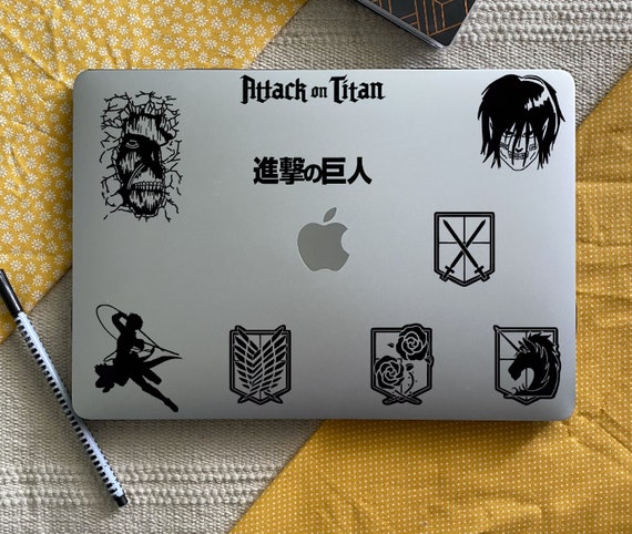 Attack On Titan Anime Car Laptop Decal 3D Stickers Eren Yeager Motion ...