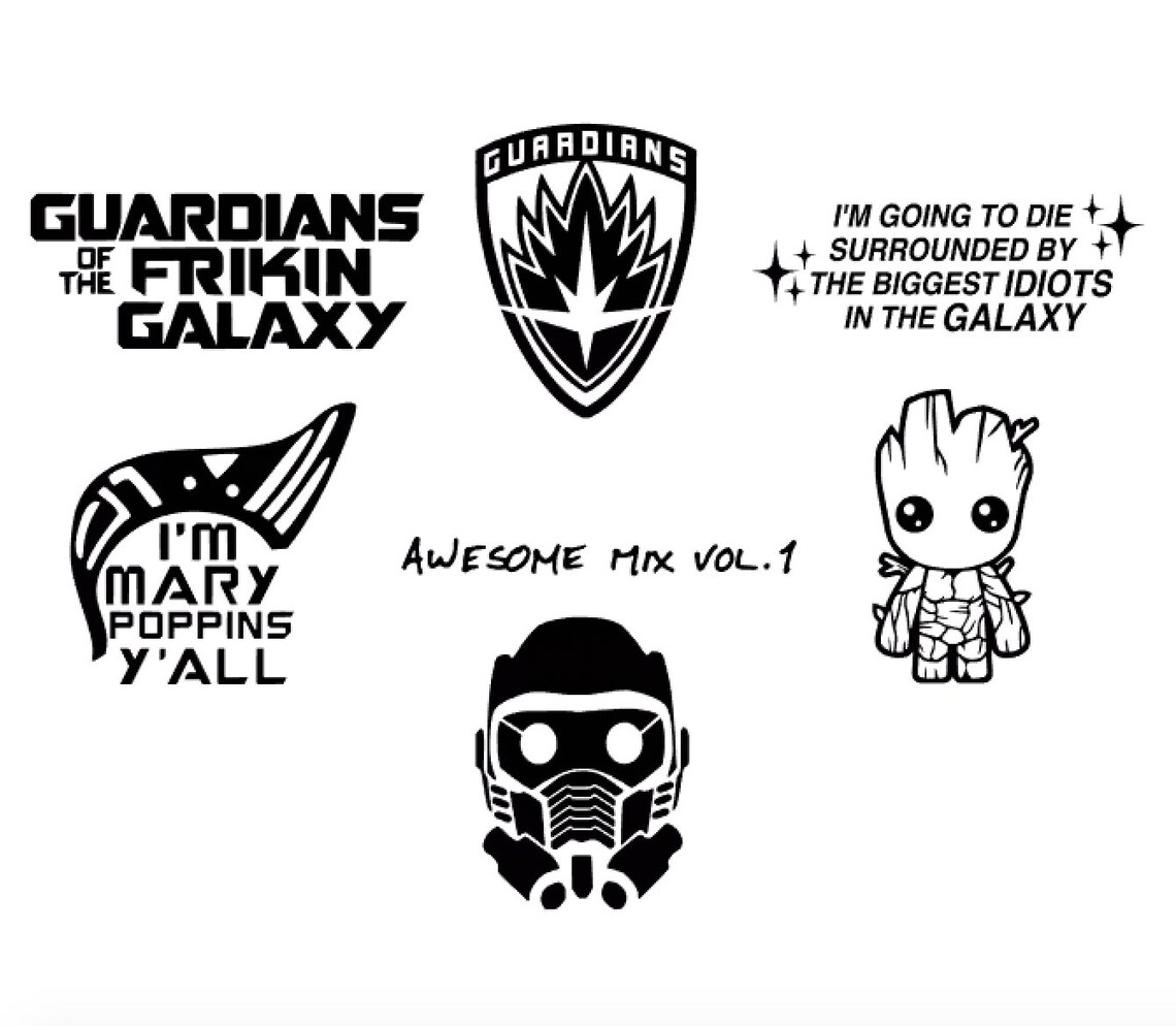 Inspired by Guardians of the Galaxy Decal Stickers | Marvel Car ...