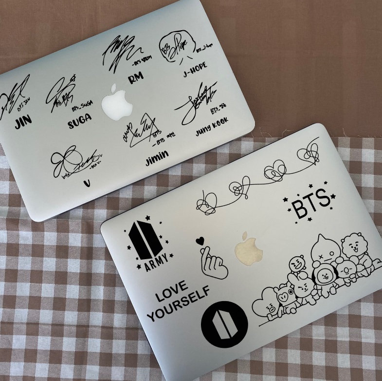 Inspired by BTS Decal Stickers BTS Laptop Decal Stickers - Etsy