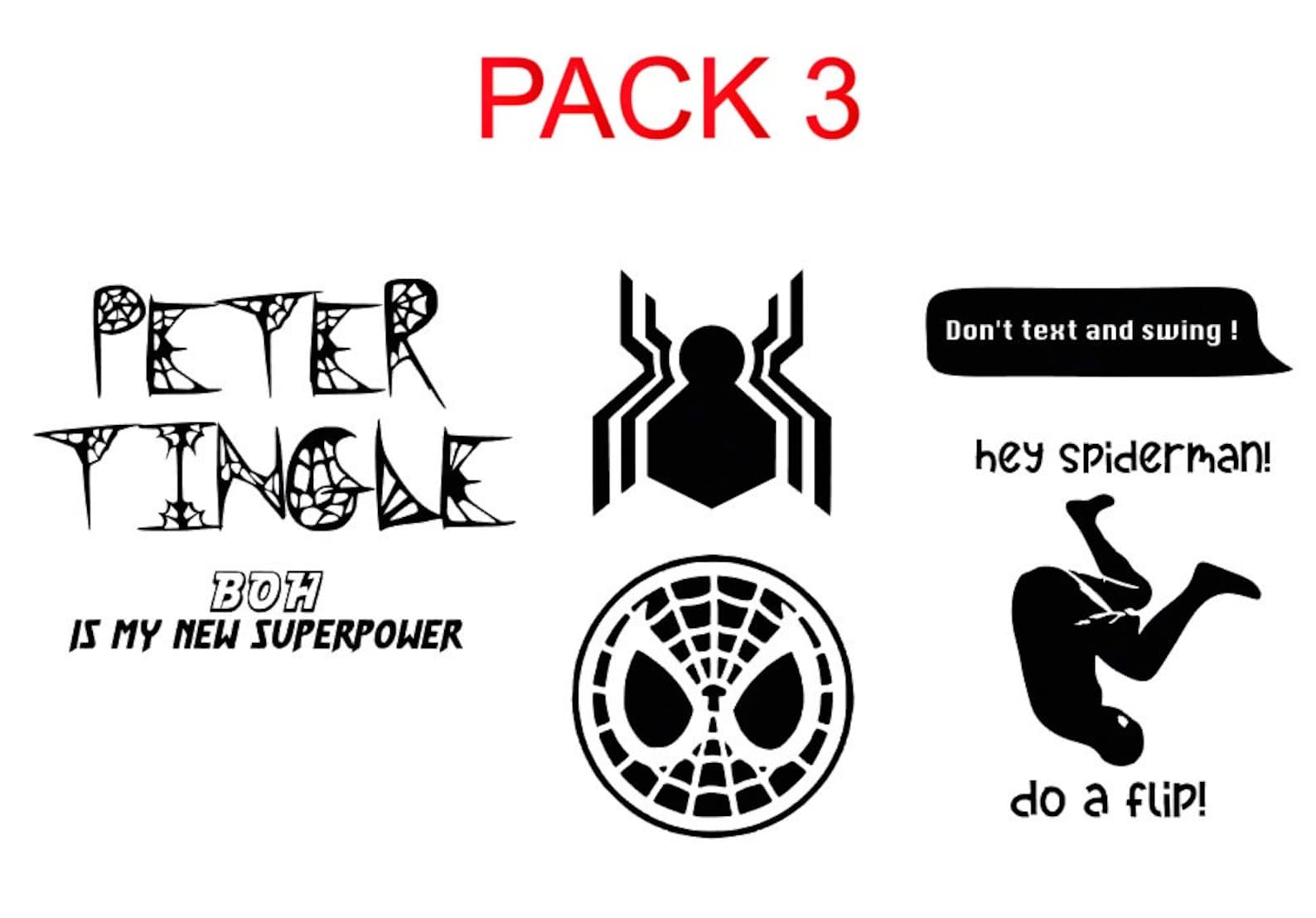 Inspired by Spider-man Decal Stickers Amazing Spiderman - Etsy