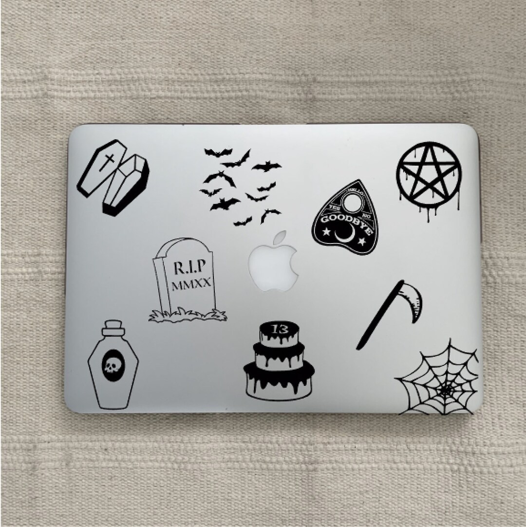 Inspired by Spooky Decal Stickers | Halloween Laptop Stickers | Goth ...