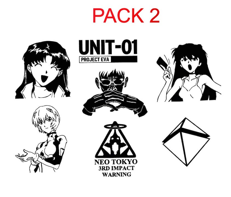 Inspired by Neon Genesis Evangelion Decal Stickers Neon - Etsy