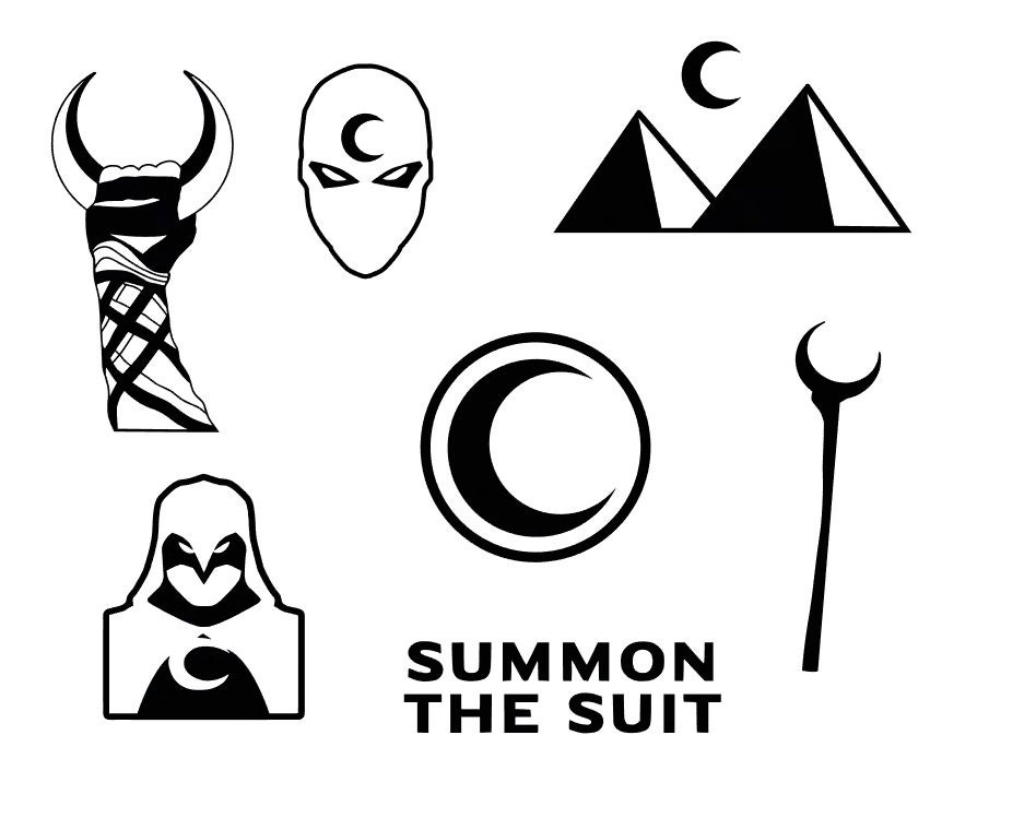 Inspired by Moon Knight Decal Stickers Moon Knight Laptop - Etsy