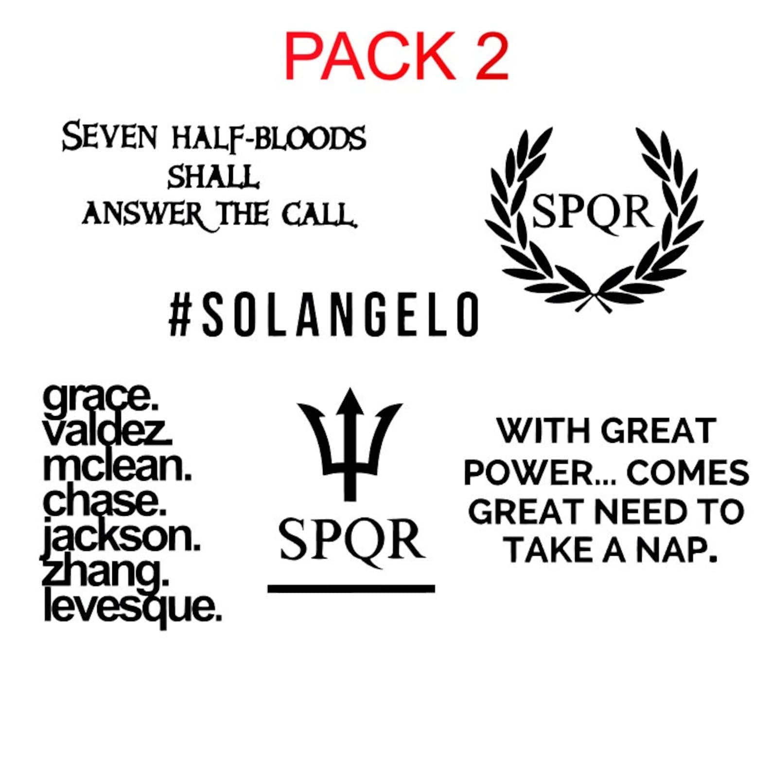 Inspired by Percy Jackson Decal Stickers Heroes of Olympus - Etsy